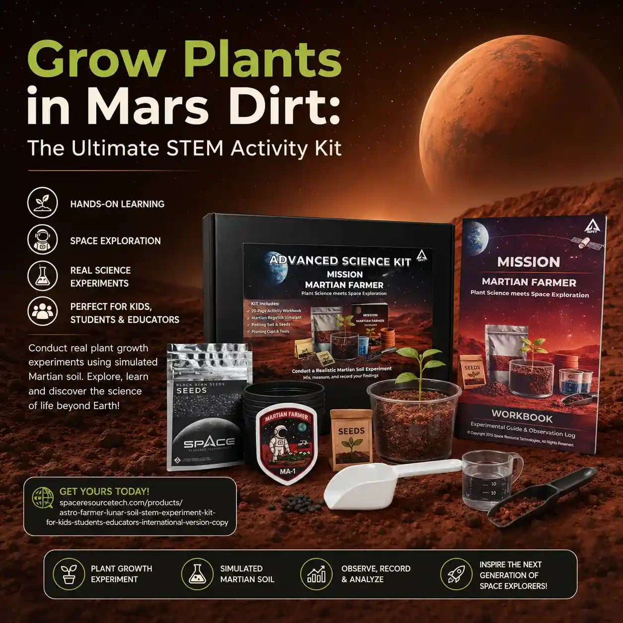 Grow Plants in Mars Dirt: The Ultimate STEM Activity Kit